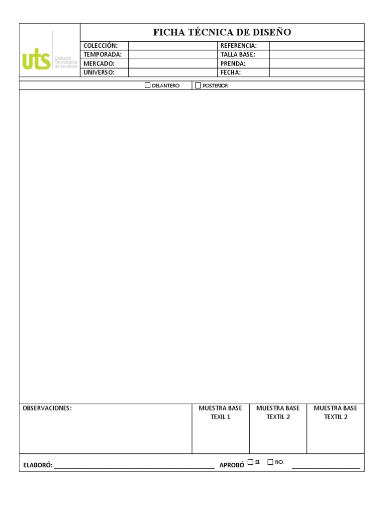 FICHA TÉCNICA DE DISEÑO Uts | PDF