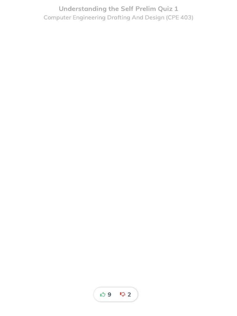 Understanding The Self Prelim Quiz 1 - Compress | PDF | Mindset ...