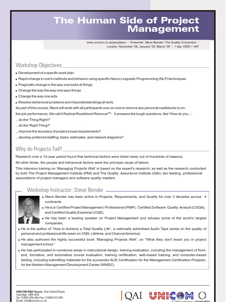 The Human Side of Projecct Management | PDF | Project Management ...