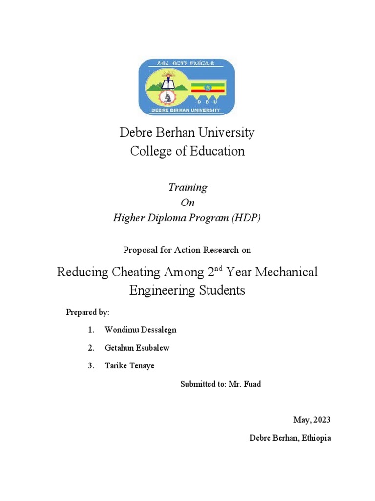 Proposal On Reducing Cheating | PDF