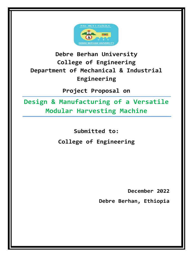 Design & Manufacturing of A Versatile Modular Harvesting Machine | PDF ...