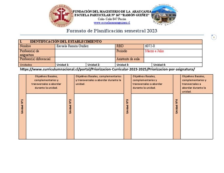 Formato de Planificación Semestral 2022-2 | PDF