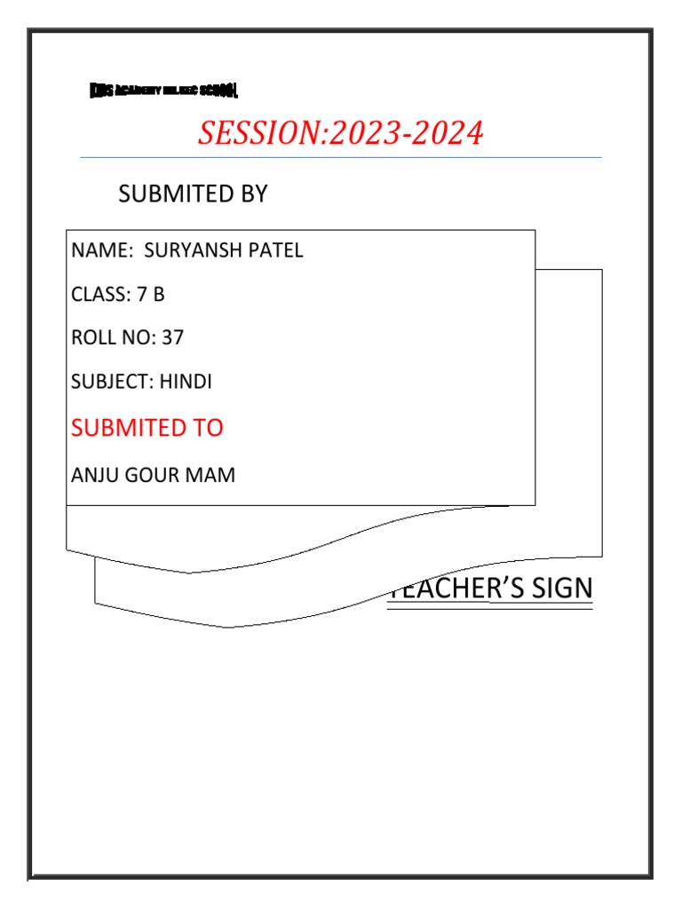 Hindi Front Page | PDF