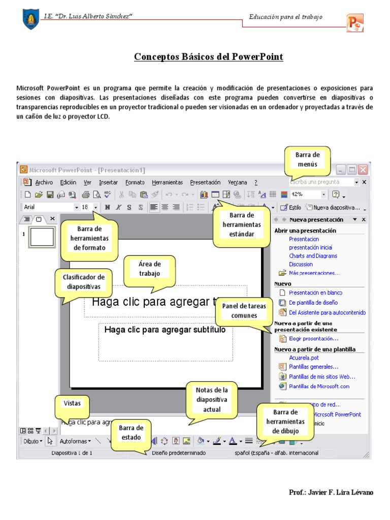 PRACTICA00 - PPT - CONCEPTOS BASICOS - POWERPOINT - Iiibimestre | PDF | Microsoft PowerPoint ...