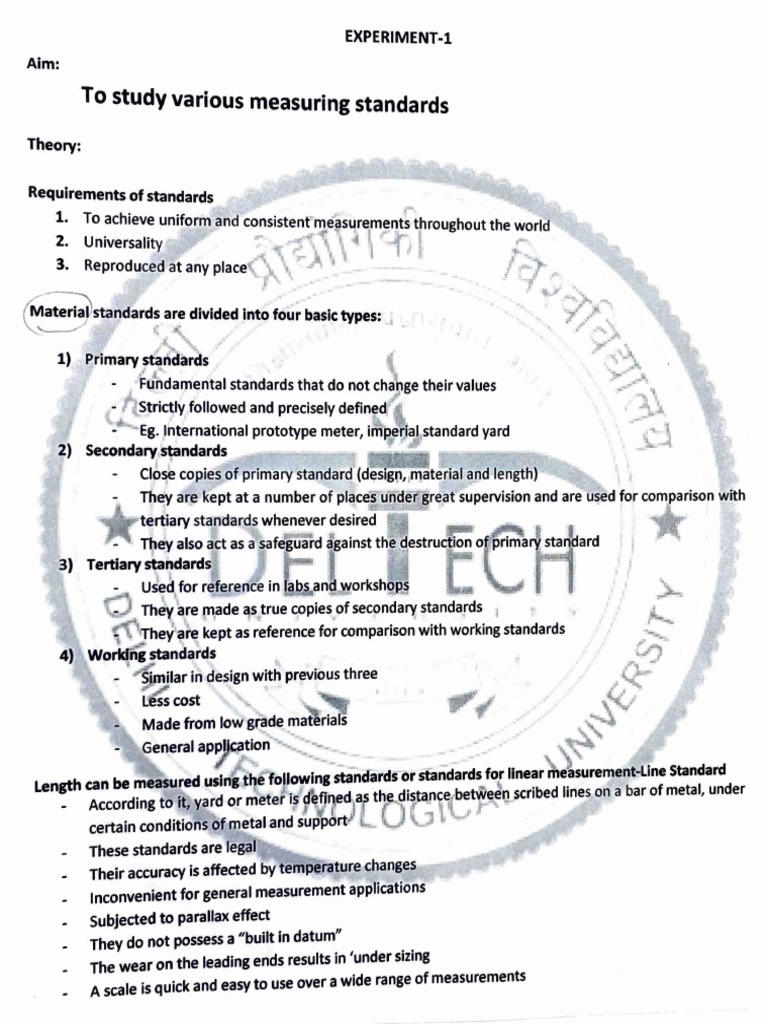 MT-2 Metrology Exp 1-4 | PDF