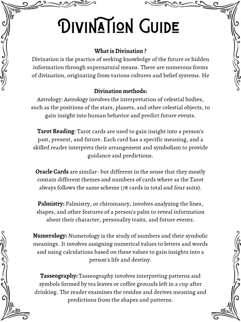 Divination Guide | PDF
