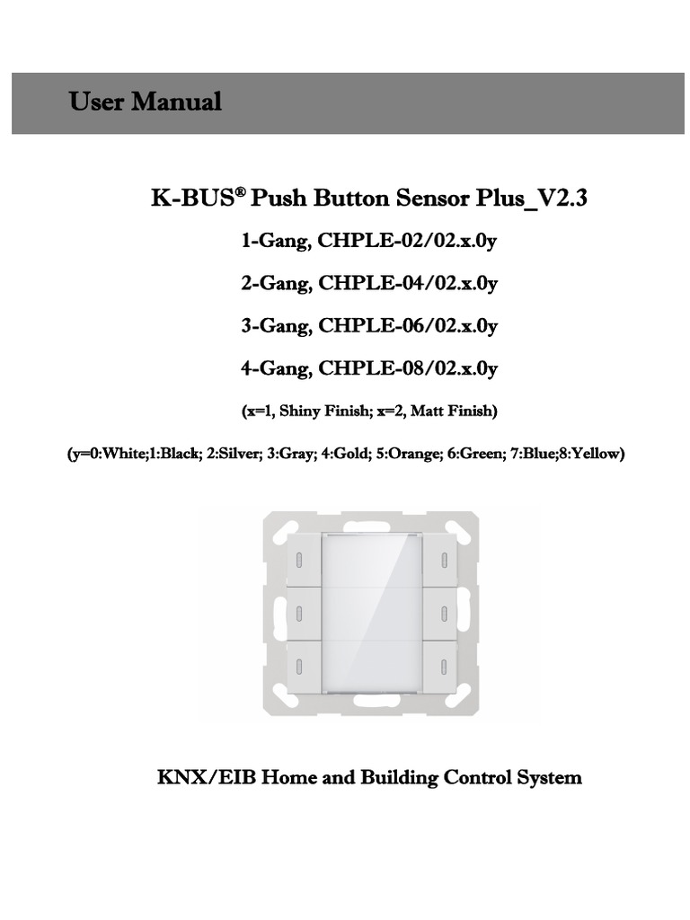 GVS Push Button Sensor Plus UM V2.3 20200301 en | PDF | Parameter (Computer Programming ...