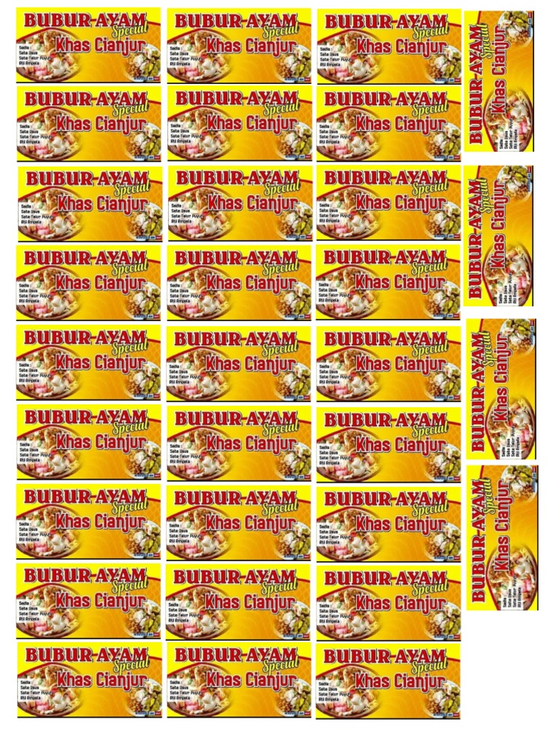 Bubur Ayam Cianjur | PDF