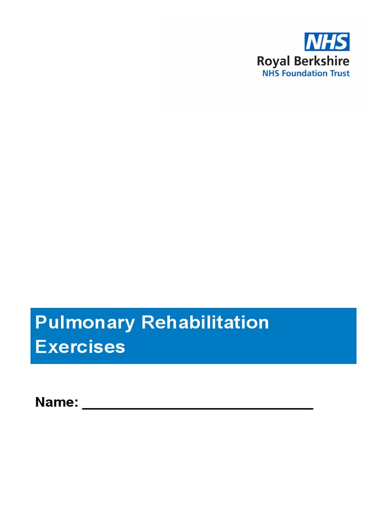 Home Pulmonary Rehab Exercise Guide | PDF | Anatomical Terms Of Motion ...