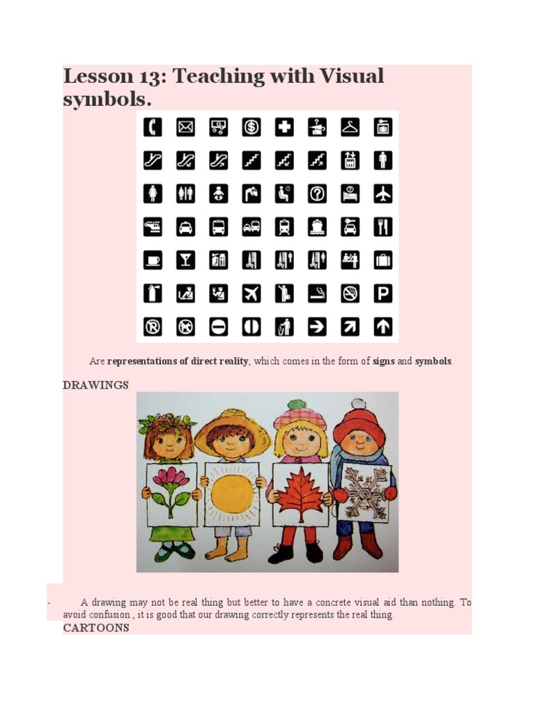 teaching with visual symbols | PDF | Map | Chart