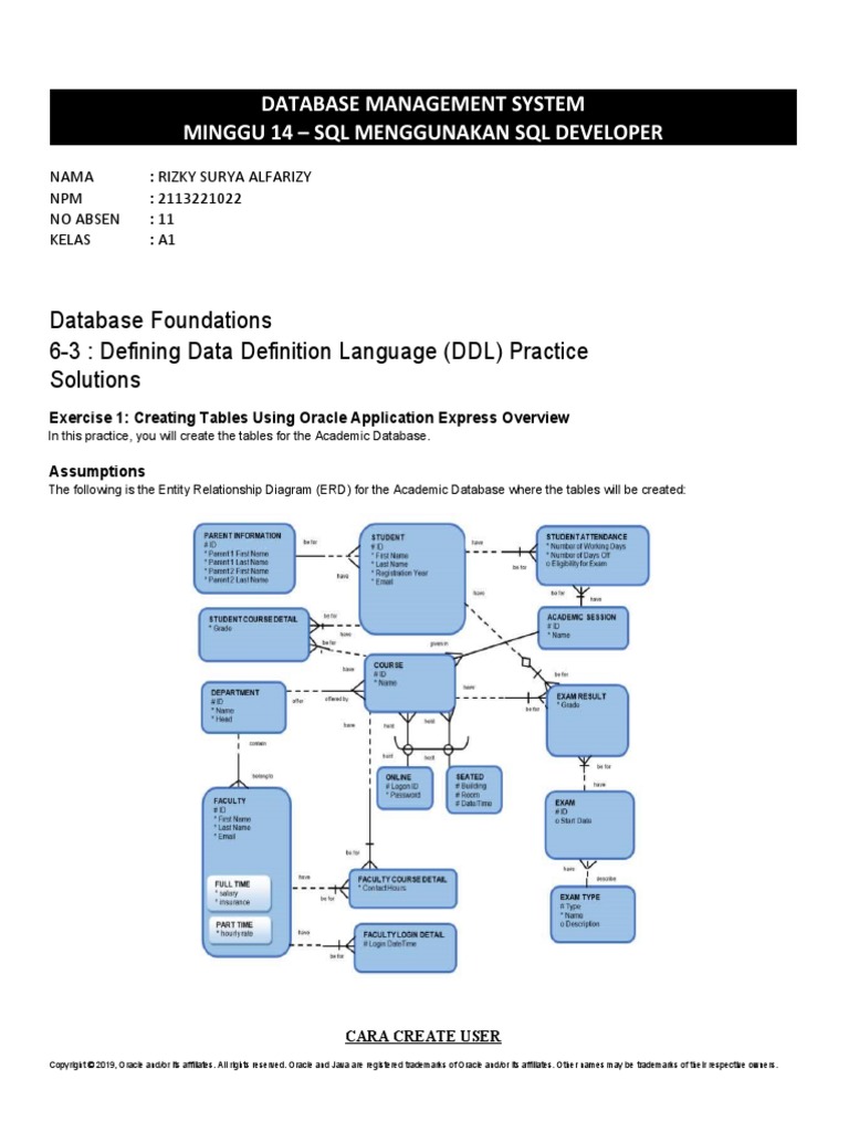 Dbms20222-M14-A1-11-Rizkysuryaalfarizy - (SQL Oracle Developer) | PDF ...