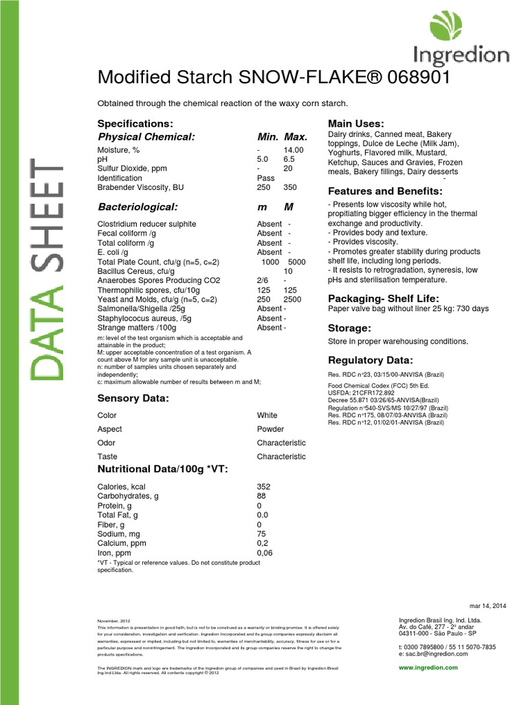 FT Snow Flake 068901 | Download Free PDF | Calorie | Nutrition