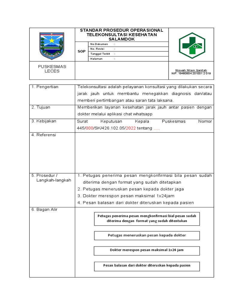 Contoh Format SOP-1 | PDF