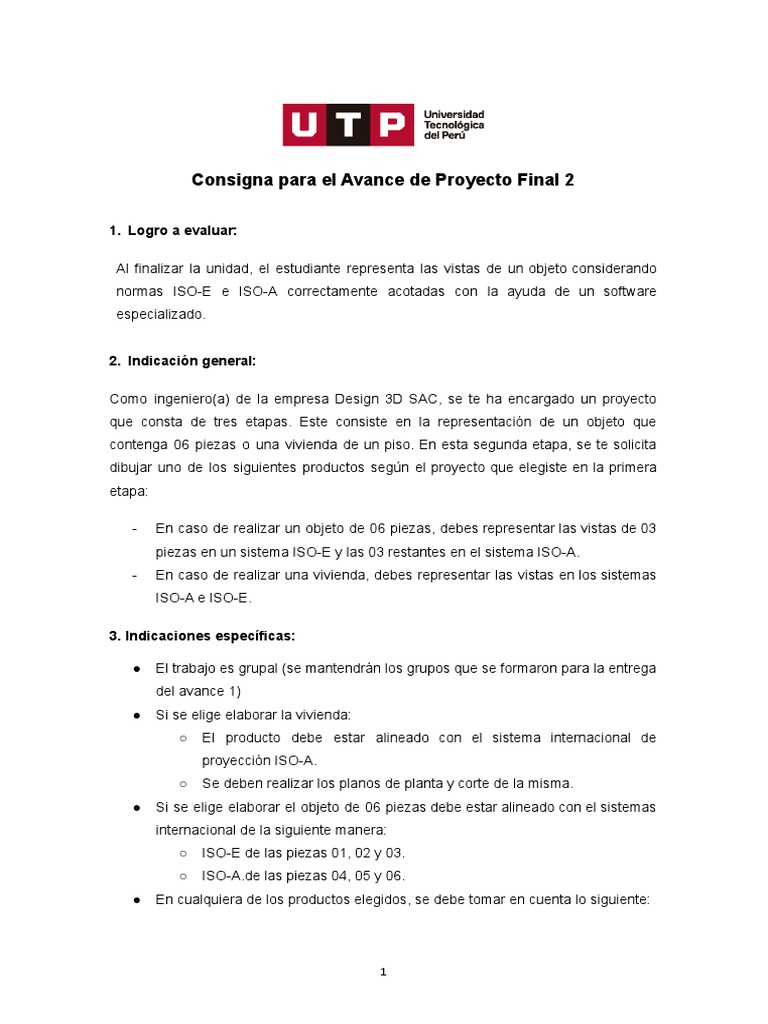 Consigna Avance de Proyecto Final 2 | PDF