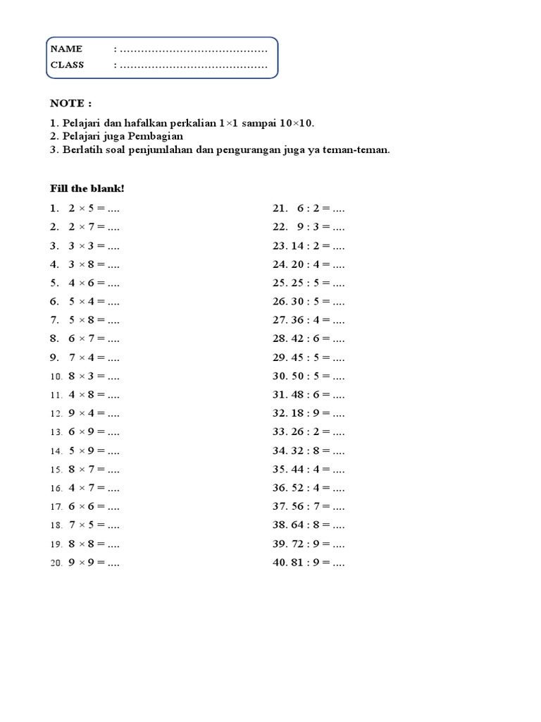 LK Mathematic ICP Kelas 2 | PDF