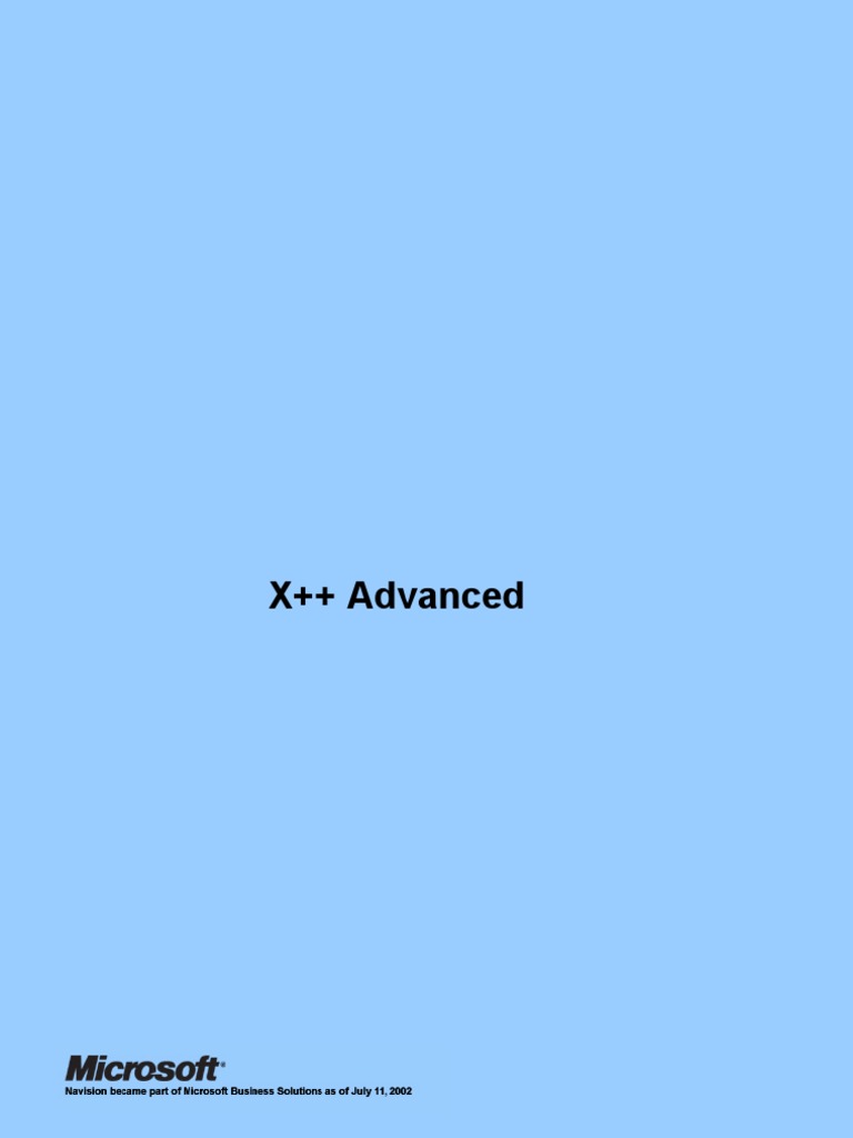 X++ Advanced | PDF | Inheritance (Object Oriented Programming) | Method ...