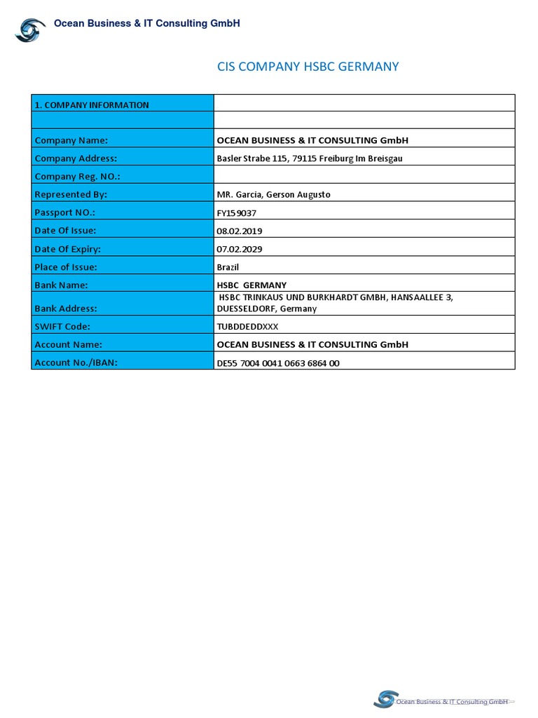 Cis Hsbc Germany Ocean | PDF
