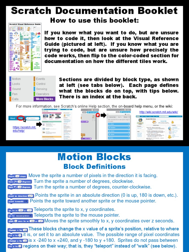 Scratch Doc Booklet | PDF | Speed | Scratch (Programming Language)