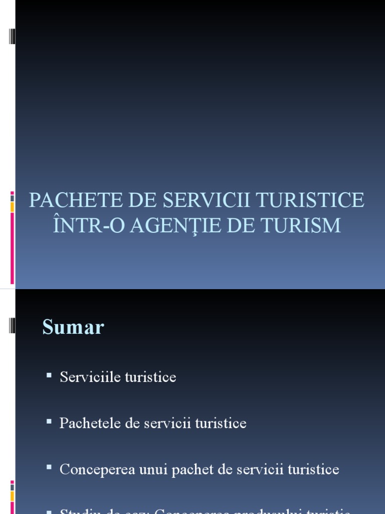 Pachete de Servicii Turistice | PDF
