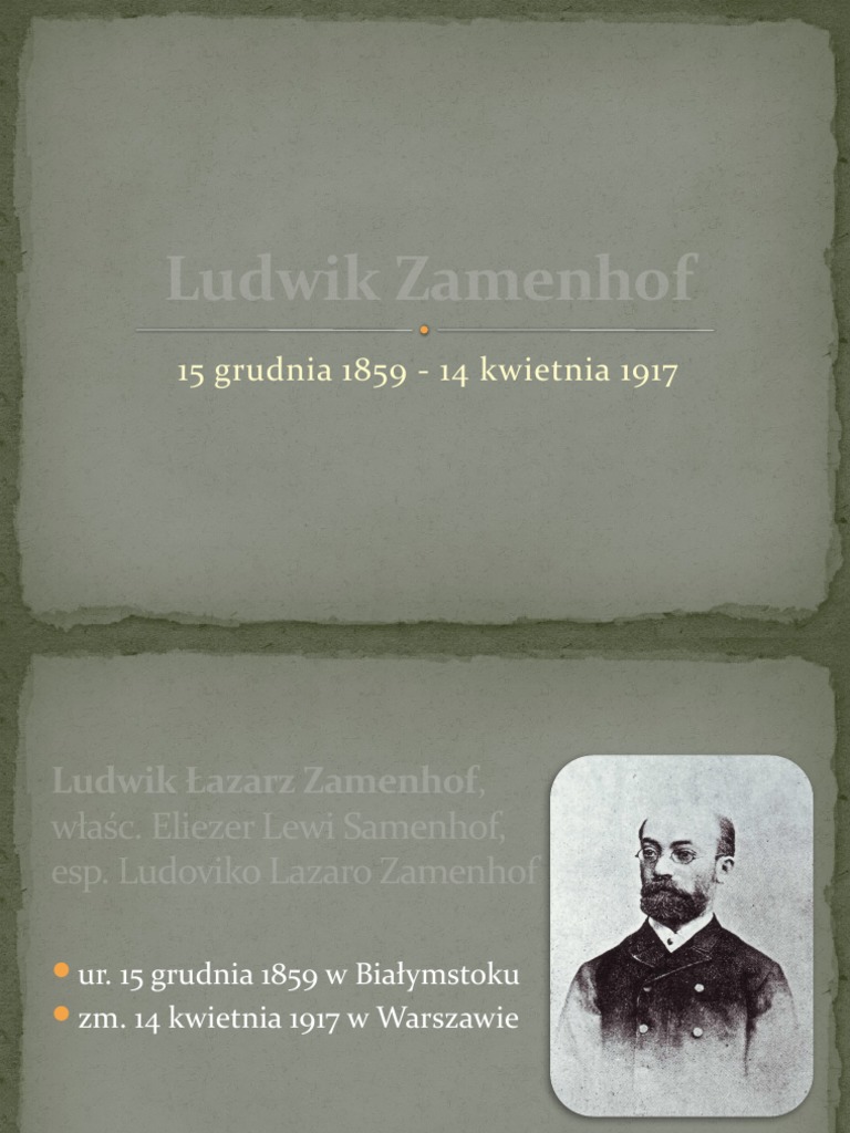 Ludwik Zamenhof | PDF