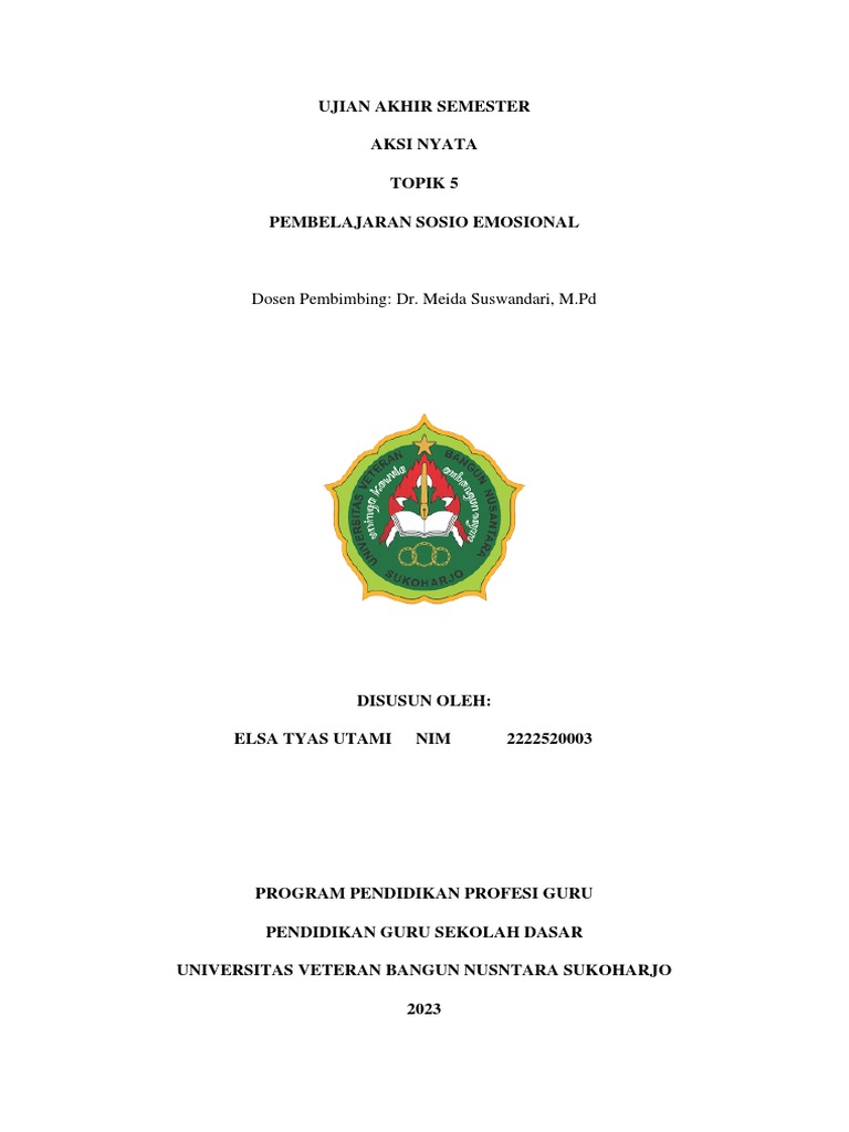 Uas - Pse - Topik 5 Aksi Nyata - Elsa Tyas Utami - PGSD - 2222520003 | PDF