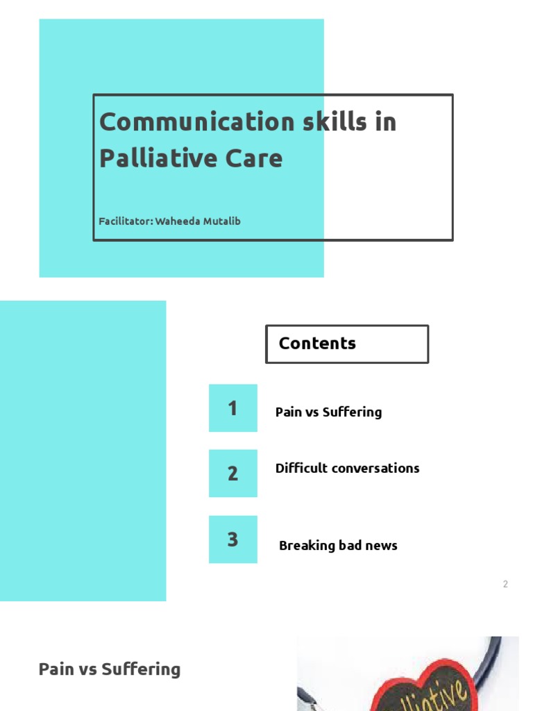 Comm Skills in Palliative Care Slides - 2020 | PDF | Palliative Care ...