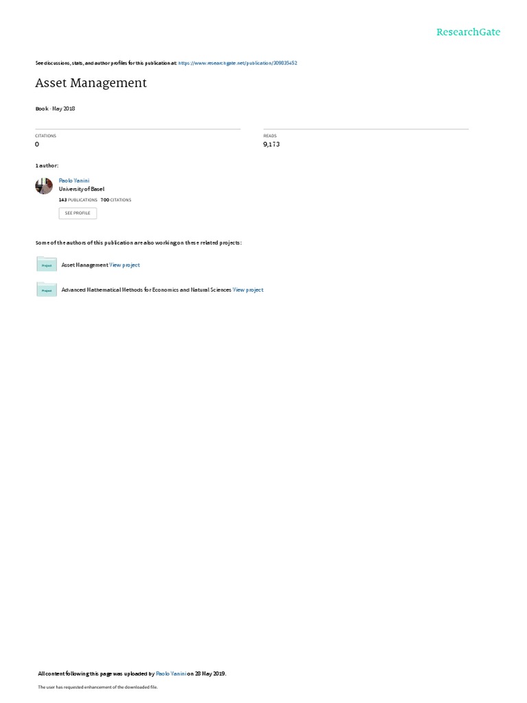 Book Asset Management | PDF