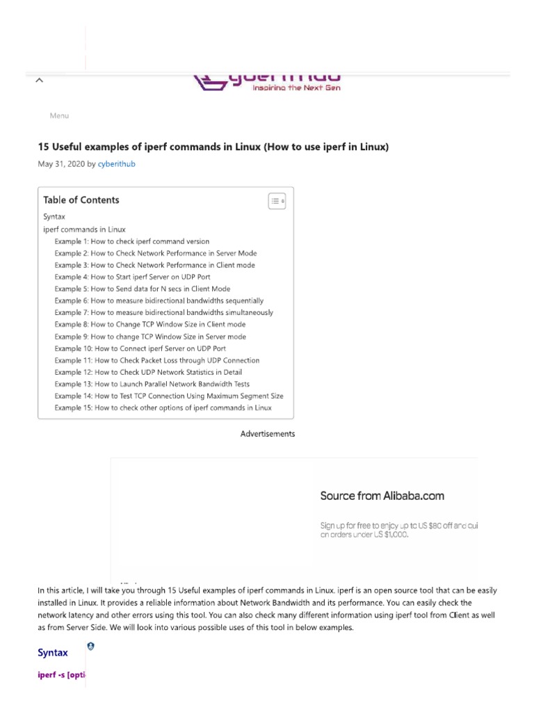 Iperf Usage3 Pdf