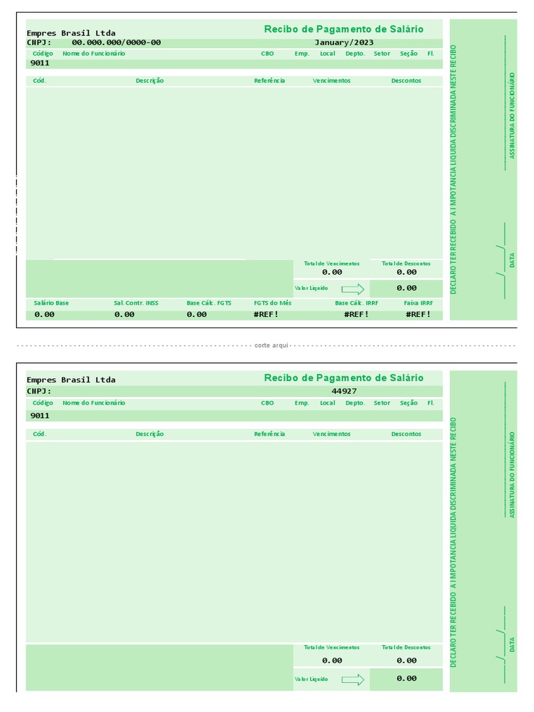 Modelo de Holerite | PDF | Relações de trabalho