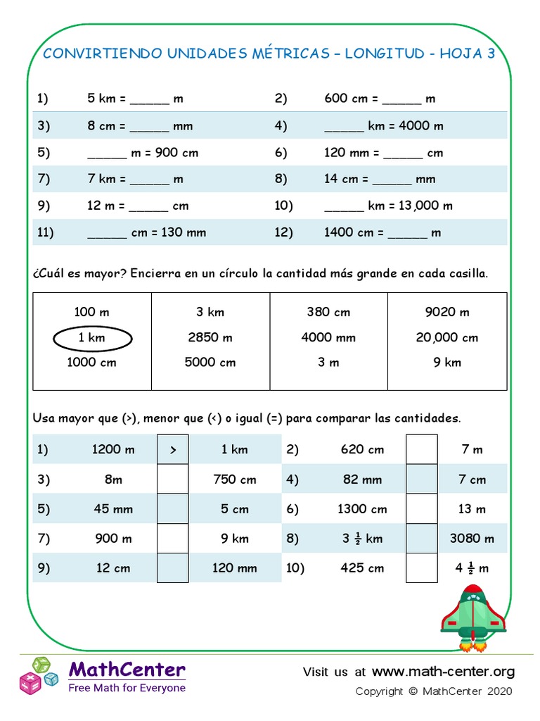 Conversiones de Longitud y Ejercicios | PDF | Longitud | Metro