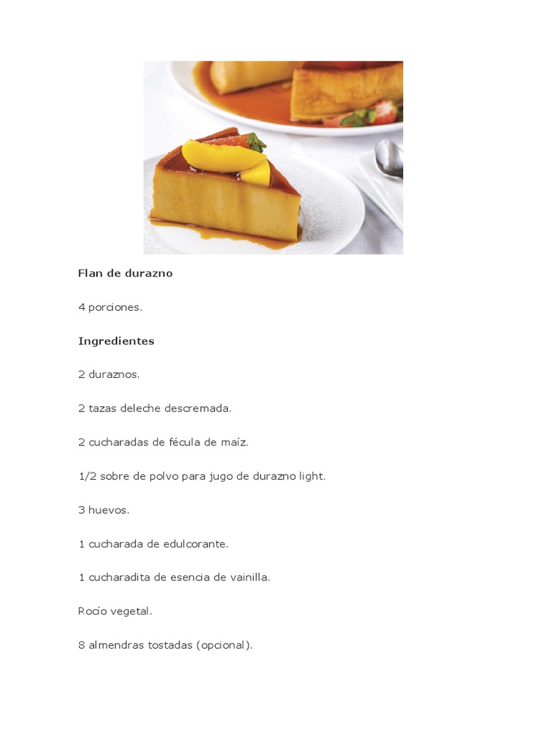 Flan de Durazno | PDF