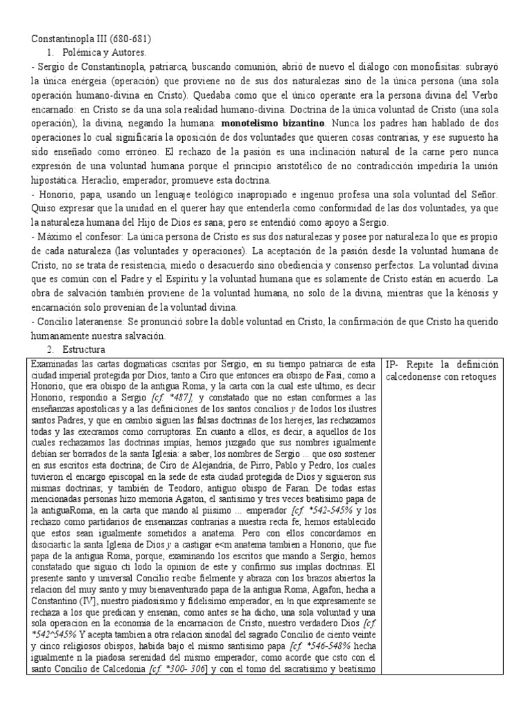 3 - Constantinopla III | PDF | Cristo (título) | Creencia religiosa y doctrina