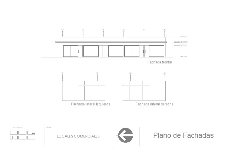 Planos y Fachadas de Locales Comerciales | PDF