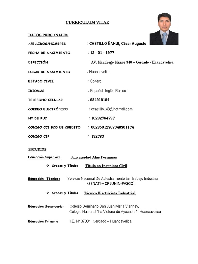 Curriculum Vitae Julio 2023 | PDF