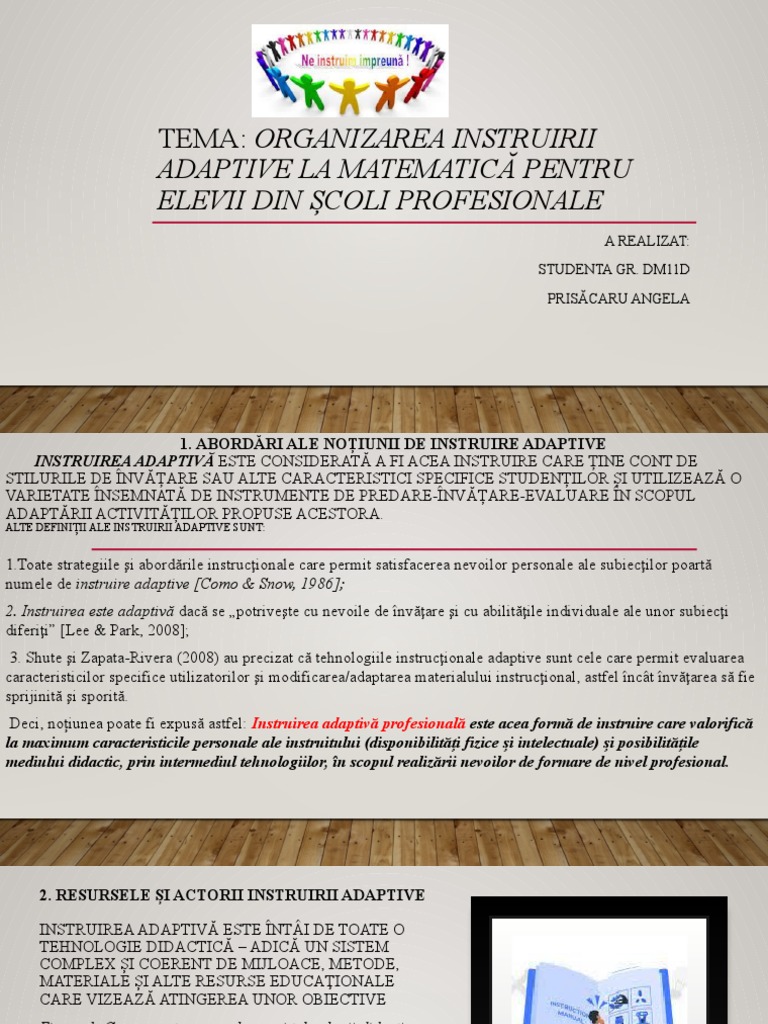 Tema Organizarea Ins - Adaptive | PDF