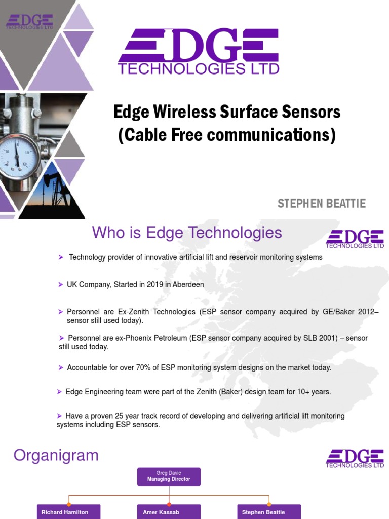 Wireless Surface Sensor Presentation - PTTEP | PDF | Wireless Sensor ...