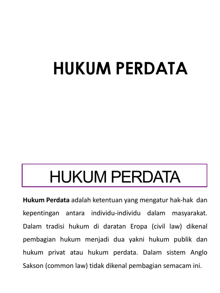 3. HUKUM PERDATA | PDF