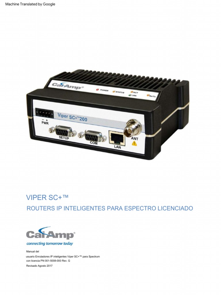 Manual Viper SC 400 - Español (001-207) | PDF | Enrutador (Computación ...