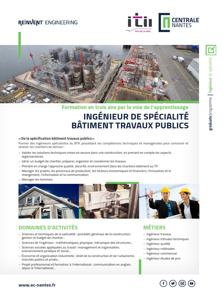 Ingénieur BTP : Formation et Compétences | PDF | Ingénieur | Science