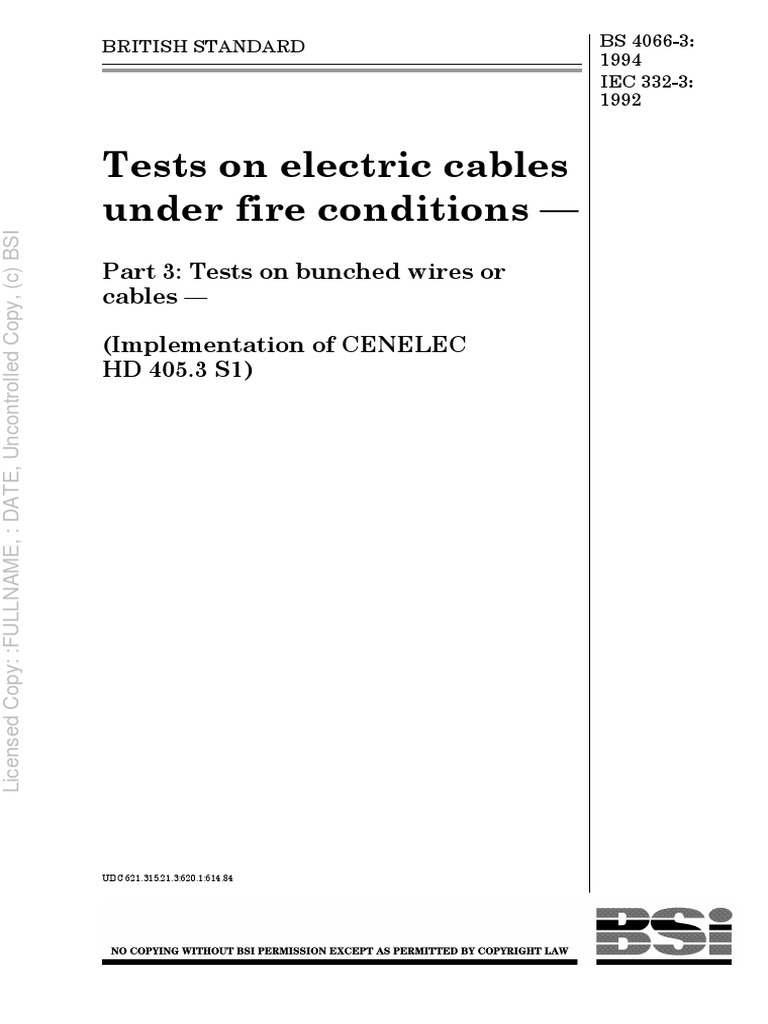bs4066 Iec 60332 3 | PDF
