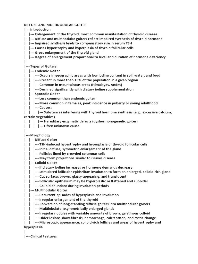 DIFFUSE AND MULTINODULAR GOITER (Basic Pathology) | PDF | Thyroid ...