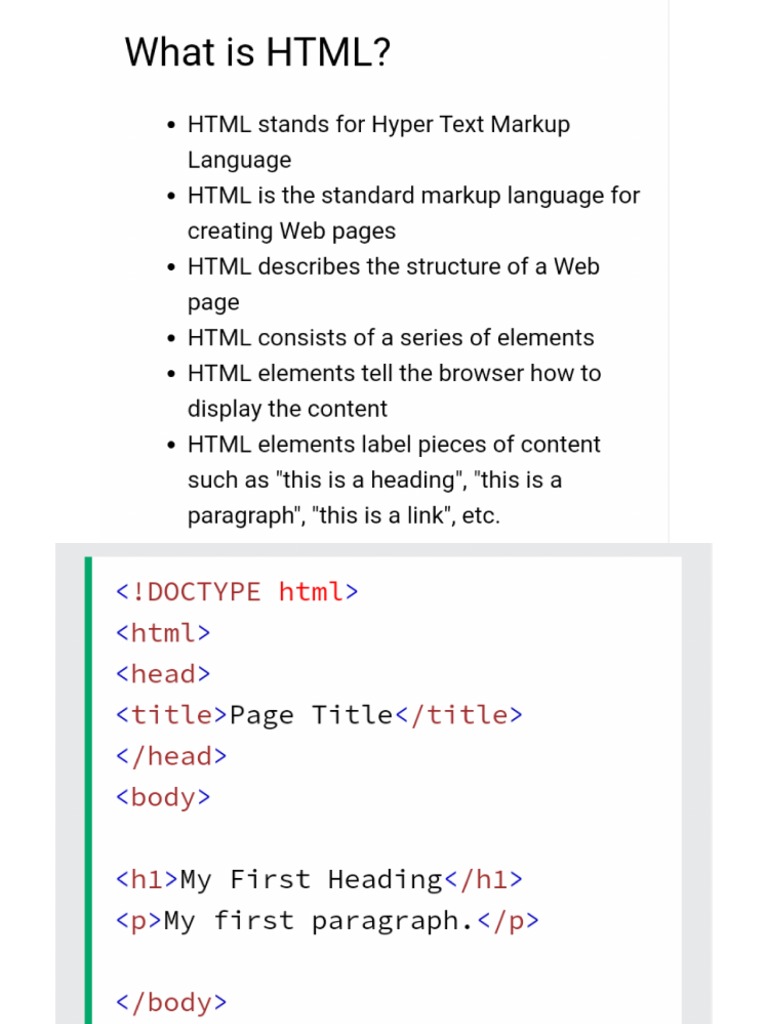 CS 1 HTML Intro | PDF