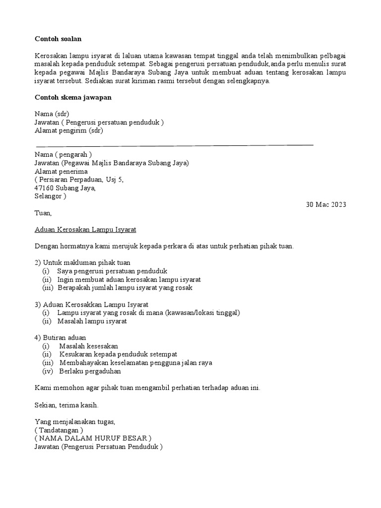 BM - KK Surat Kiriman Rasmi | PDF