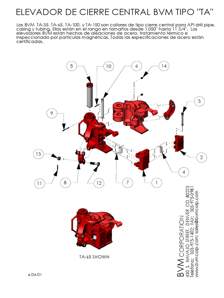 Manual Elevador BVM Ta | PDF | Rieles | Sector secundario de la economía
