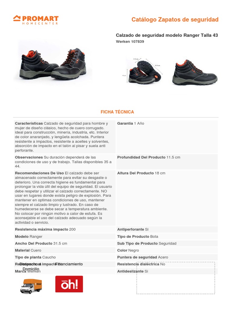 Zapatos de Seguridas STAFF | PDF