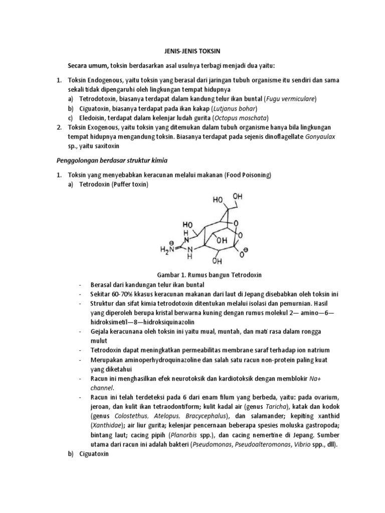 Jenis-Jenis Toksin Dan Contohnya | PDF