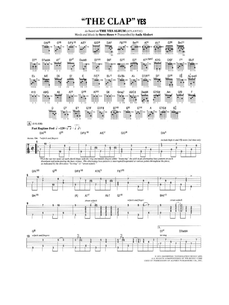 Steve Howe - Clap Tab - Page 1 | PDF