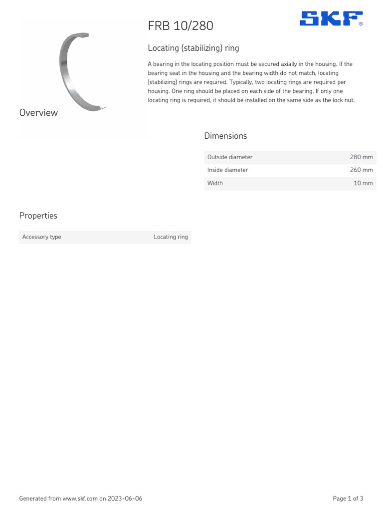 SKF FRB 10 - 280 Specification | PDF | License | Copyright
