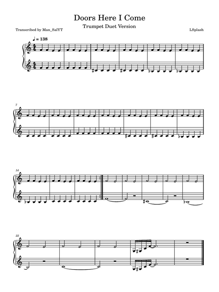 Doors Here I Come | PDF