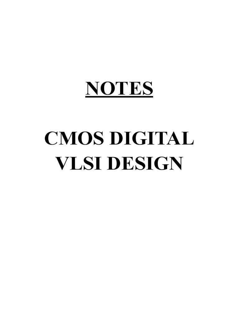 Notes For Coms Digital Vlsi Design-1 | PDF